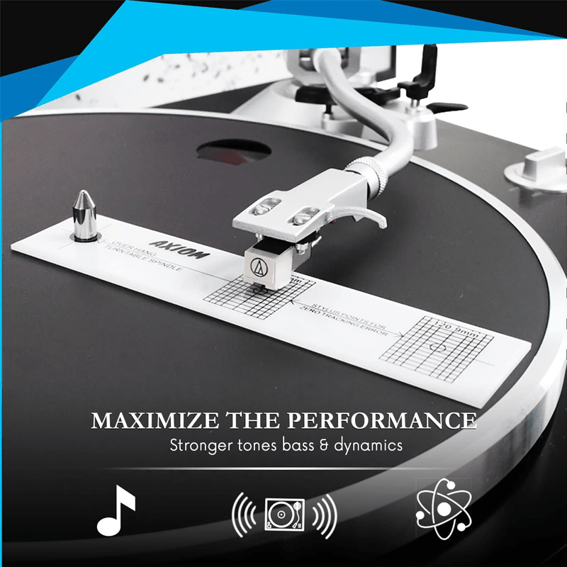Axiom Turntable Cartridge Stylus Alignment Protractor Set Vinyl Record ...