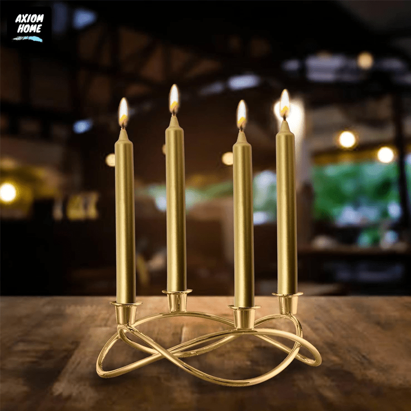 Unscented Straight Golden Candles -10 Hours long lasting - Axiom Home